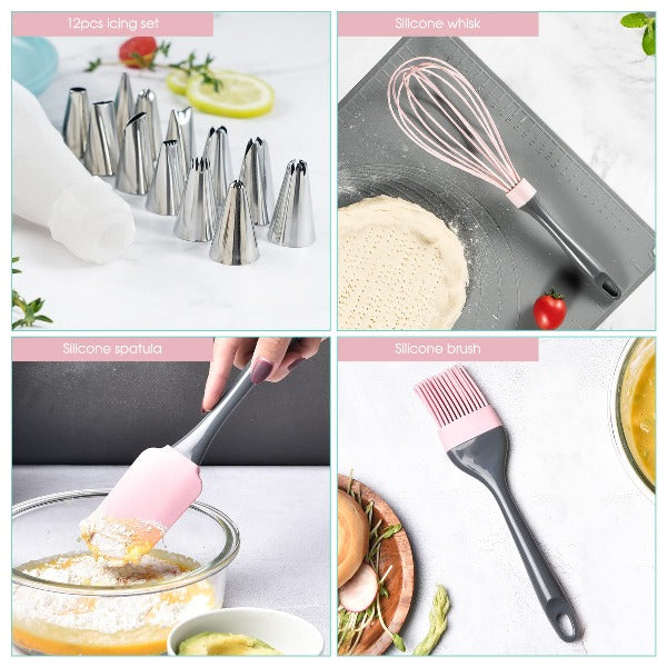 36 PCS Baking Utensils Set Baking Set for Kids Teens Adult Beginner ...